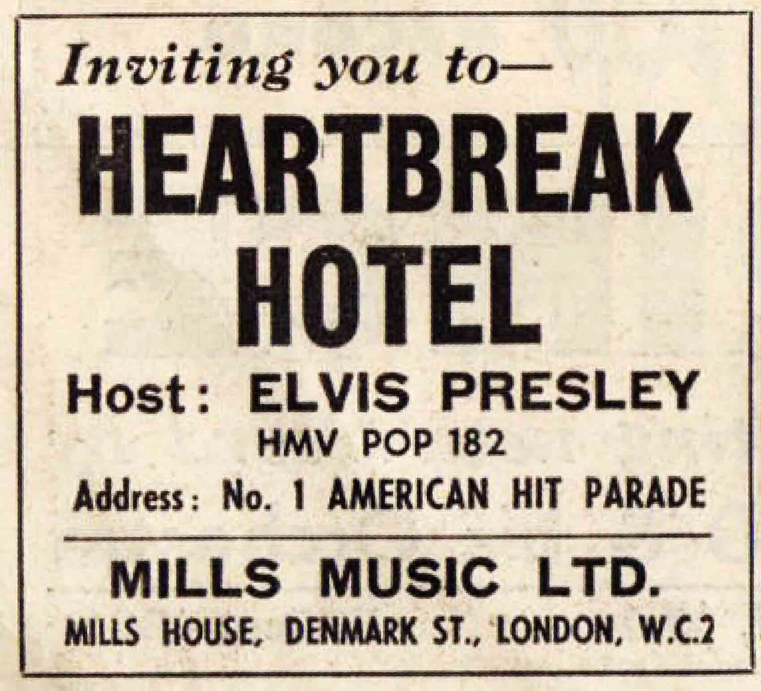 The Story Of Heartbreak Hotel—Elvis Presley - Vintage Paparazzi